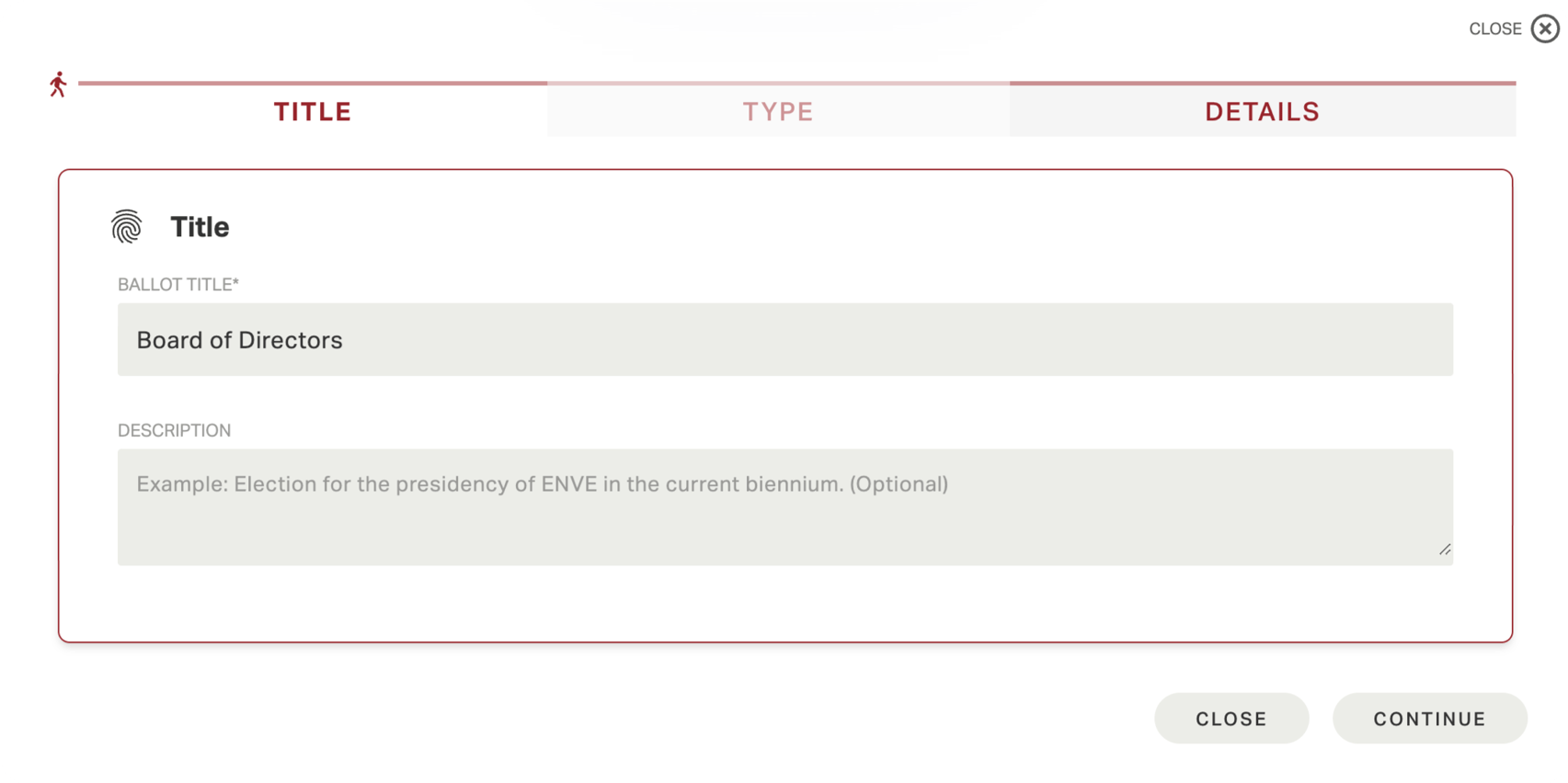 How to add a ballot